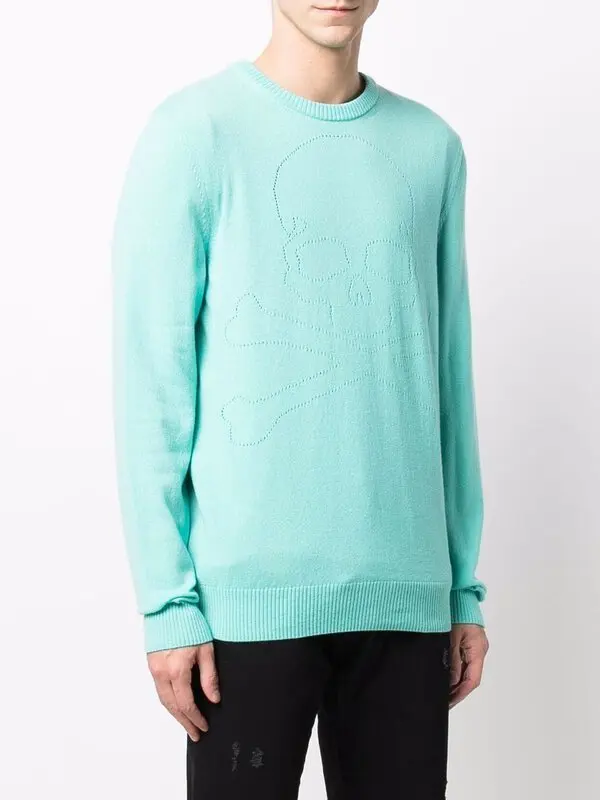 Philipp Plein Skull-motif Jumper - Blue