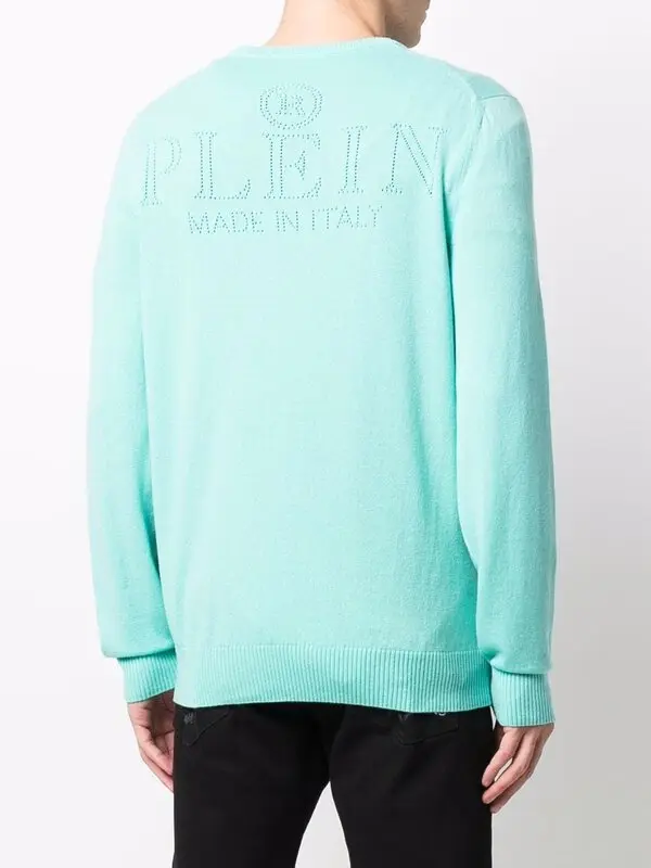 Philipp Plein Skull-motif Jumper - Blue