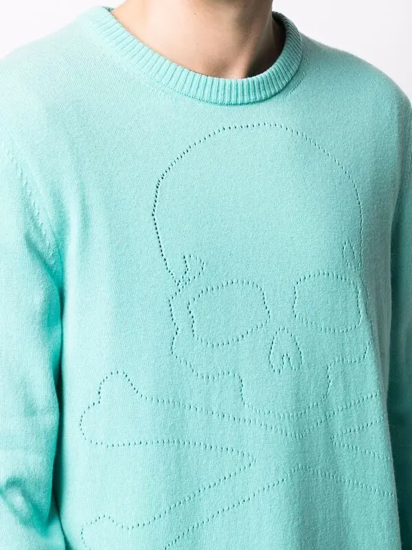 Philipp Plein Skull-motif Jumper - Blue