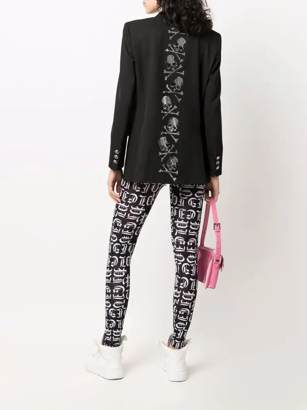 Philipp Plein Cady Crystal Skull Blazer