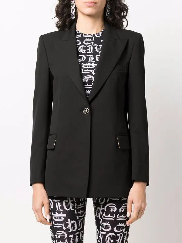 Philipp Plein Cady Crystal Skull Blazer
