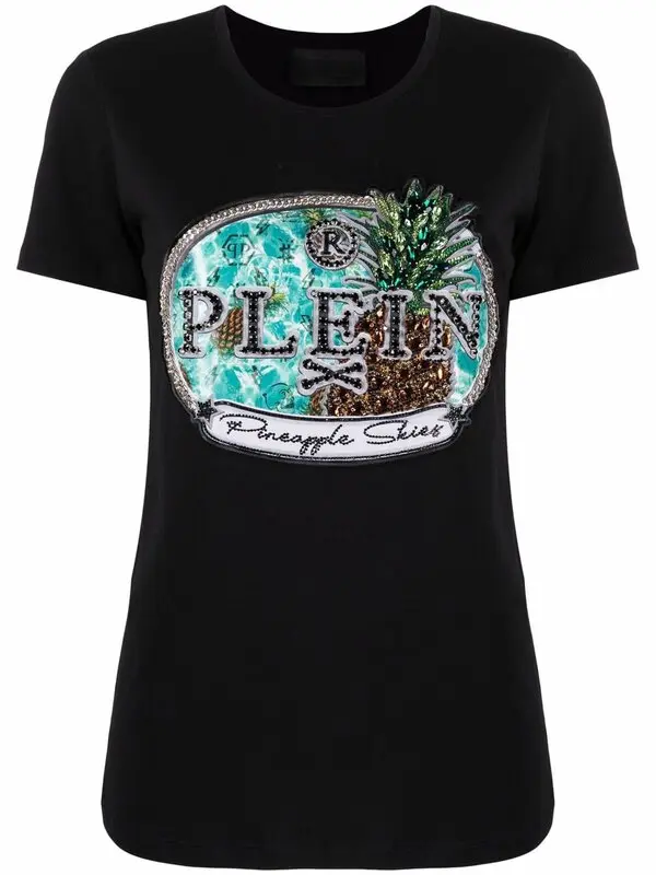Philipp Plein Crystal-embellished T-shirt - Black