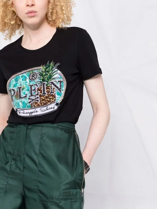 Philipp Plein Crystal-embellished T-shirt - Black