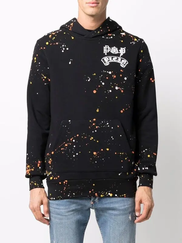 Philipp Plein Paint Splatter-print Pullover Hoodie