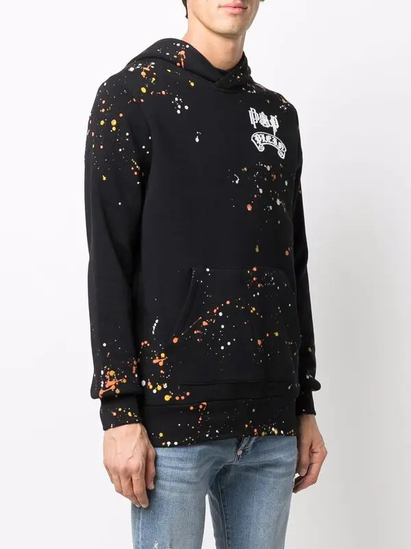 Philipp Plein Paint Splatter-print Pullover Hoodie