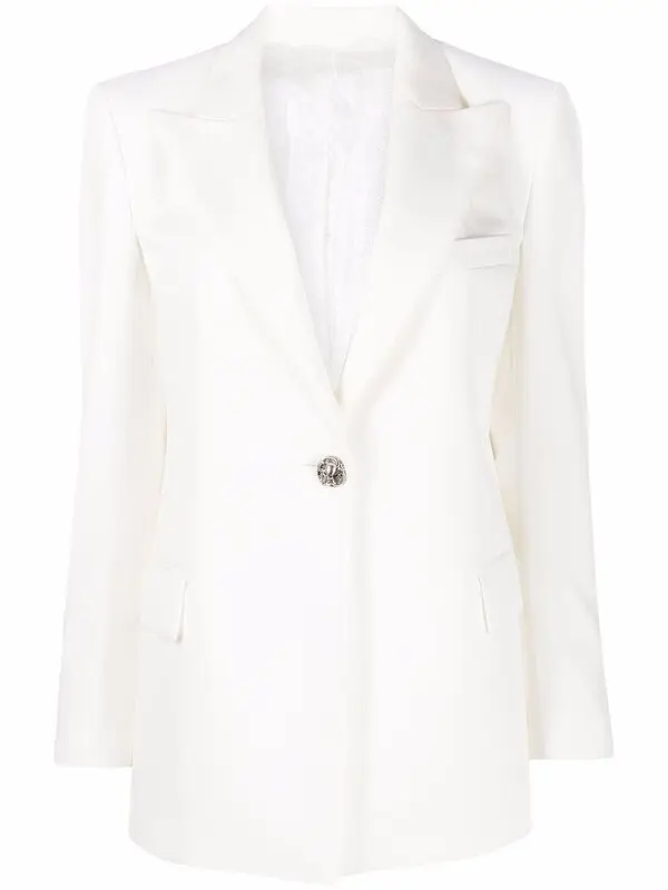 Philipp Plein Embellished Single-breasted Blazer - White