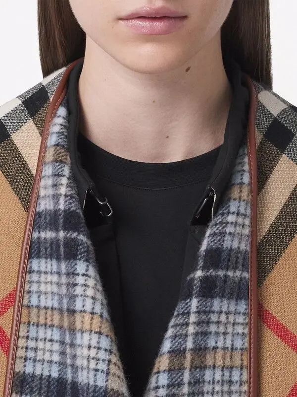 Burberry Reversible Check Wool Cape