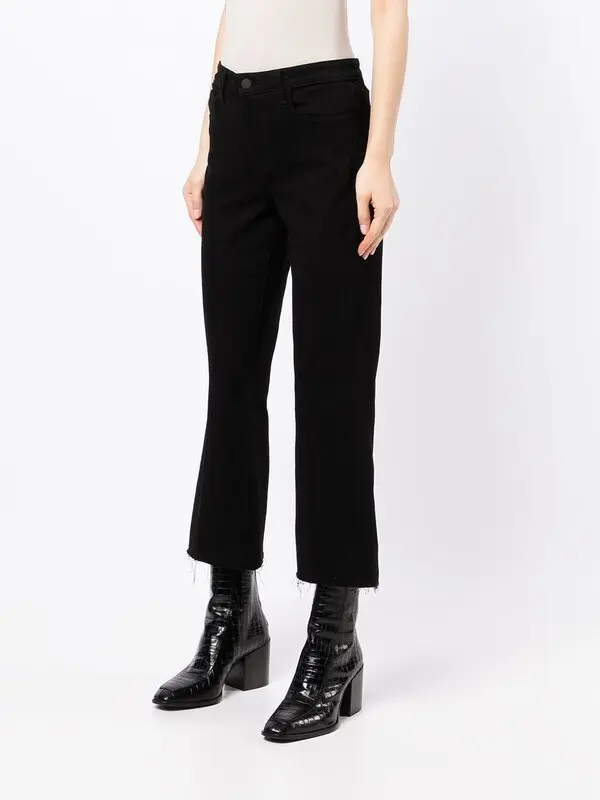 L'Agence Cropped Straight-leg Trousers