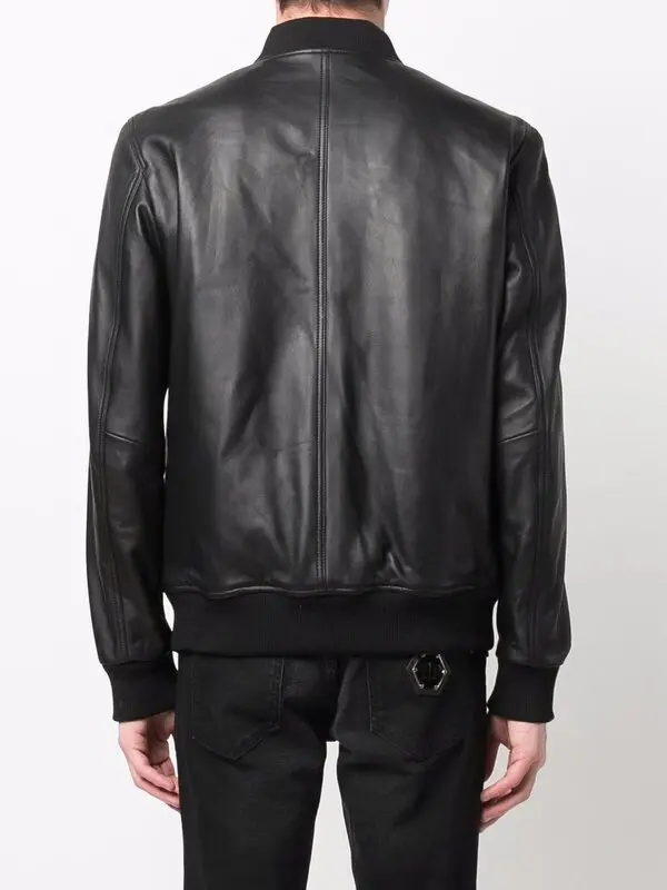 Philipp Plein Logo Zipped Bomber Jacket