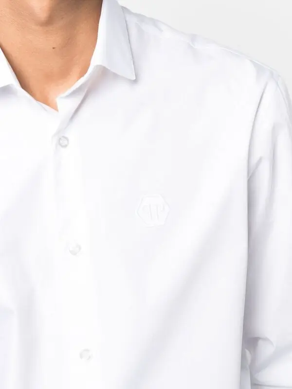 Philipp Plein Hexagon Embroidery Dress Shirt