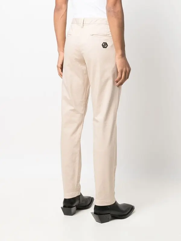 Philipp Plein Hexagon-patch Slim-fit Chinos