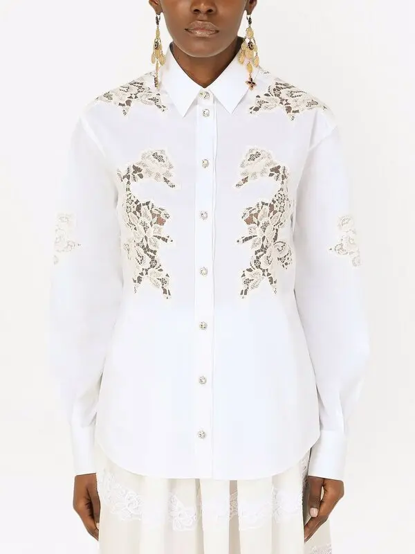 Dolce & Gabbana Openwork Poplin Shirt