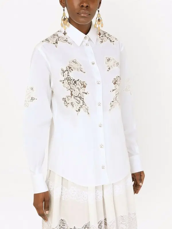 Dolce & Gabbana Openwork Poplin Shirt