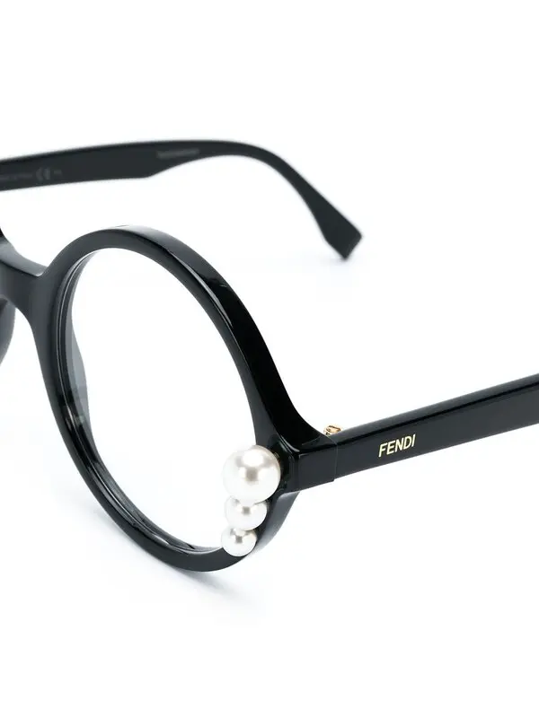 Fendi Ribbons And Pearls Round Glasses
