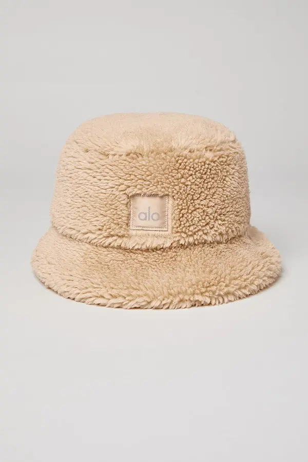 Alo Yoga Textured Sherpa Bucket Hat - Camel