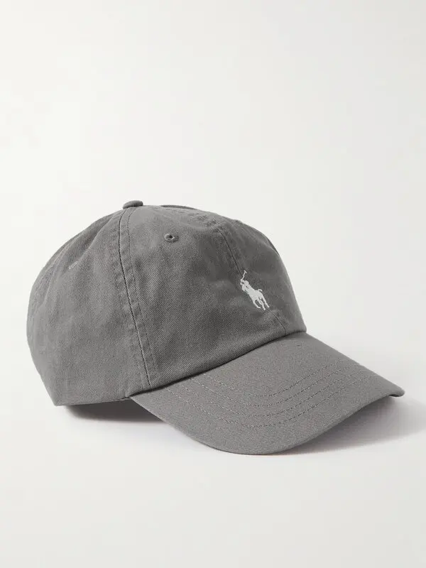 Polo Ralph Lauren Embroidered Cotton Baseball Cap - Gray