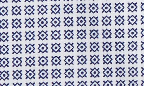 David Donahue Fusion Performance Geo Print Stretch Dress Shirt