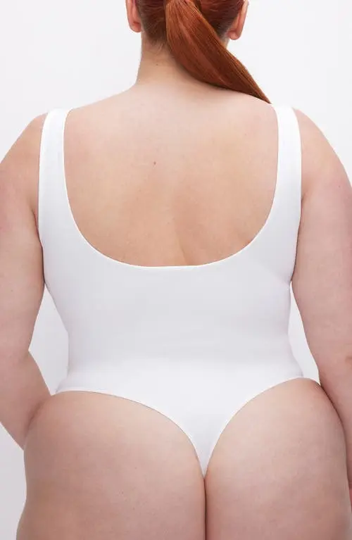 Good American Sculpting Modern Tank Bodysuit - White001
