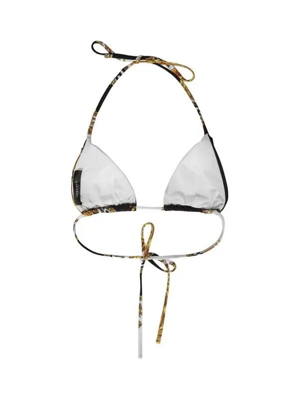 Versace Printed Triangle Bikini Top