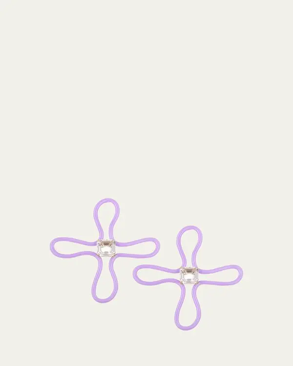 Bea Bongiasca Lucky Flower Earrings - Lavender