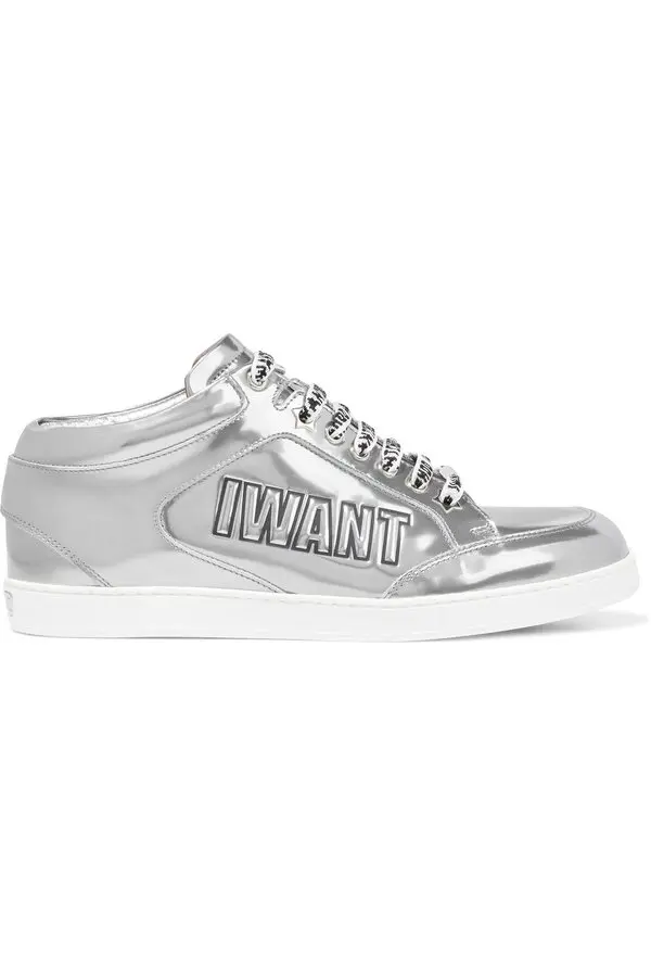 JIMMY CHOO Miami Logo-embossed Sneakers - Silver