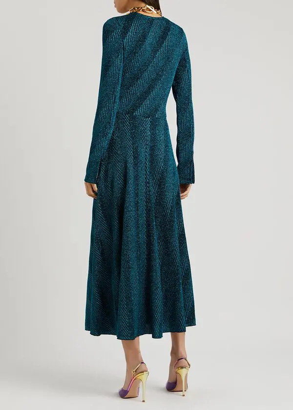 rotate birger christensen gathered metallic stretch knit midi dress Rotate Is the Affordable Fashion Brand to Know in 2019