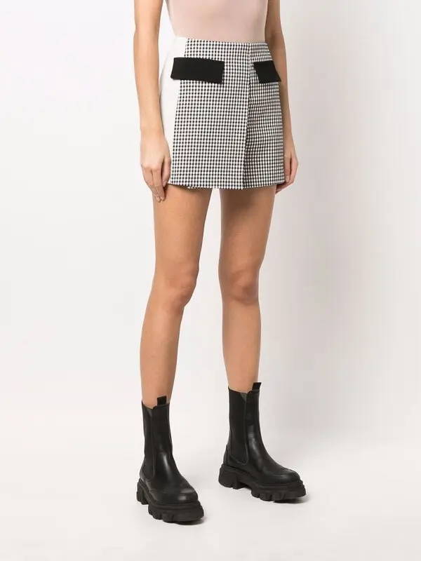 Patrizia Pepe Check-print Mini Skirt