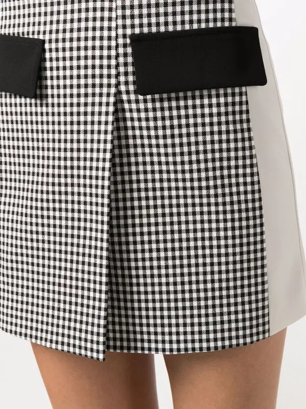 Patrizia Pepe Check-print Mini Skirt