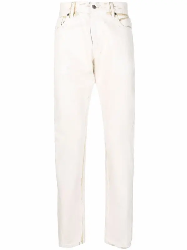 DIESEL® 1995 Distressed Wash Straight Leg Jeans - White