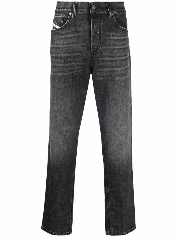 DIESEL® D-fining Tapered Whisker Jeans - Black