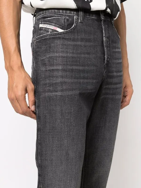 DIESEL® D-fining Tapered Whisker Jeans - Black