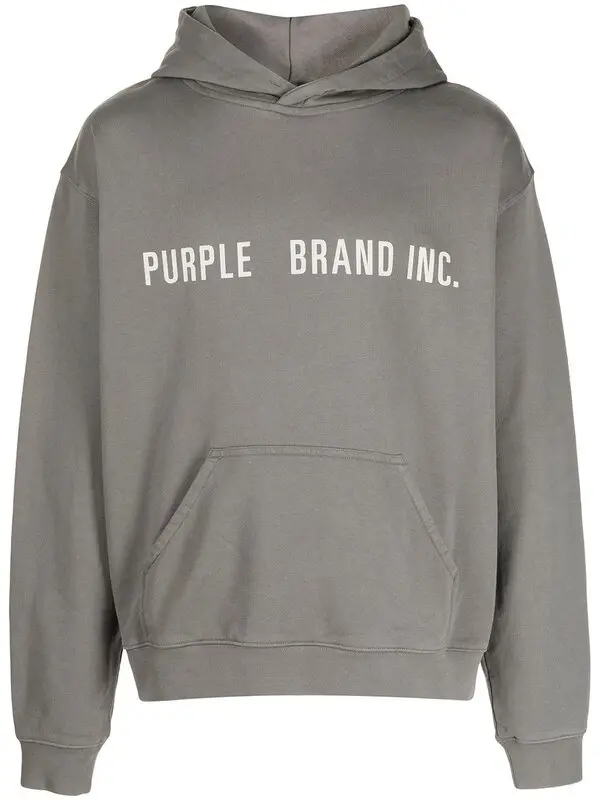 PURPLE BRAND Artifact-embroidered Long-sleeve Hoodie