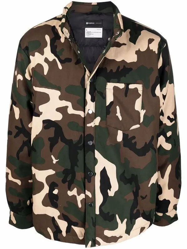 PURPLE BRAND Camouflage-print Shirt Jacket