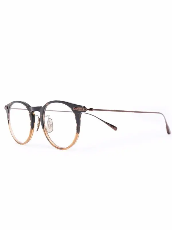 Oliver Spencer Marett Low-bridge Fit Round-frame Glasses