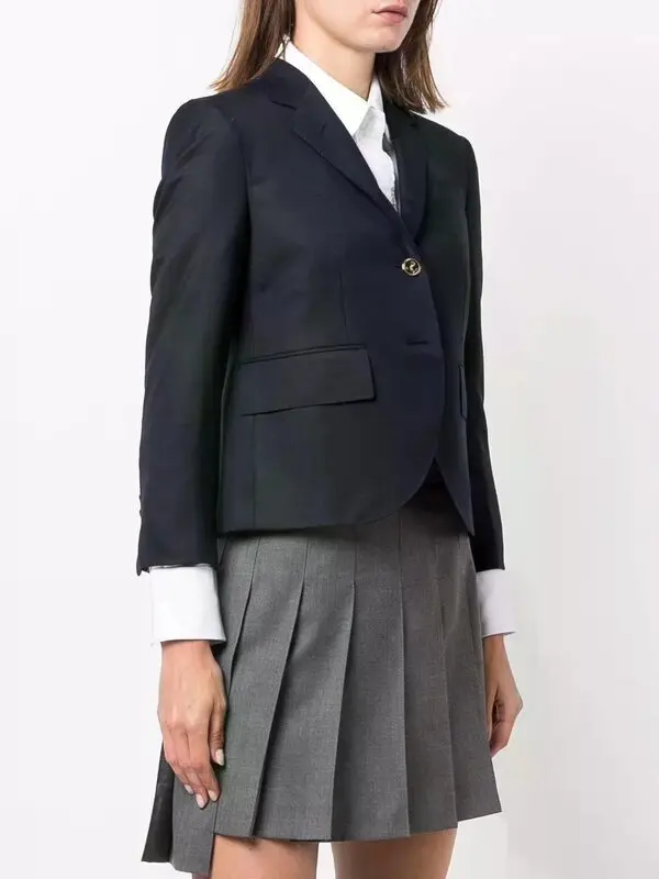 Thom Browne Cropped Single-breasted Blazer - Blue