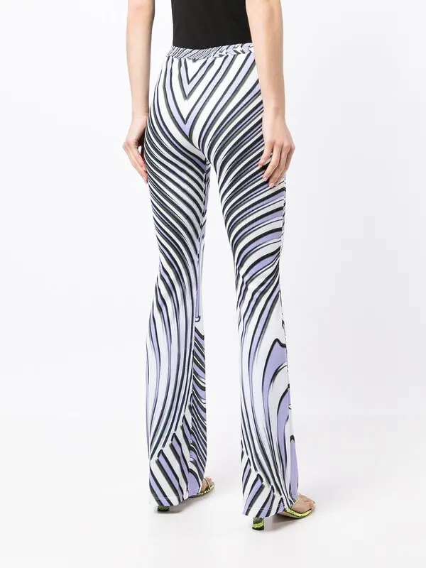 MAISIE WILEN Contender Abstract-print Flared Trousers