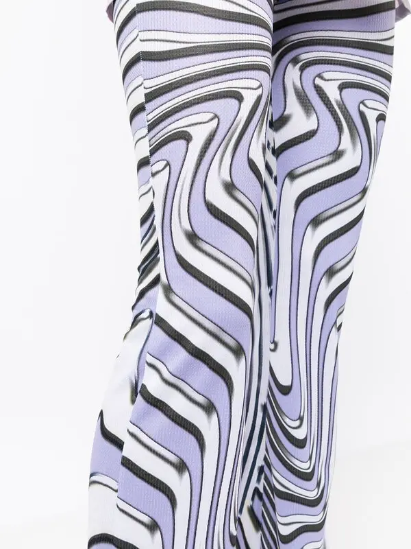 MAISIE WILEN Contender Abstract-print Flared Trousers