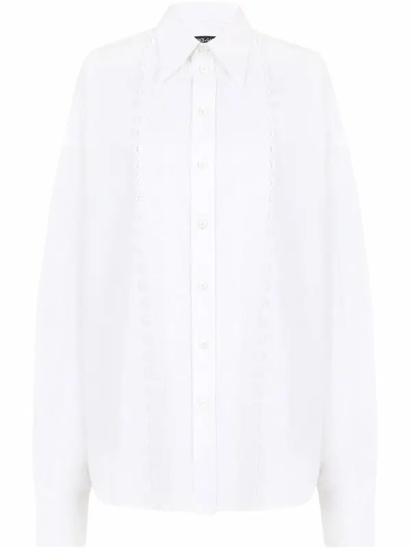 Dolce & Gabbana Broderie-anglaise Cotton Shirt