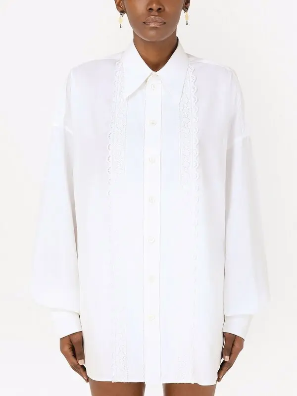 Dolce & Gabbana Broderie-anglaise Cotton Shirt