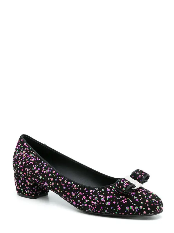 FERRAGAMO Vara Sequin-embellished Pumps
