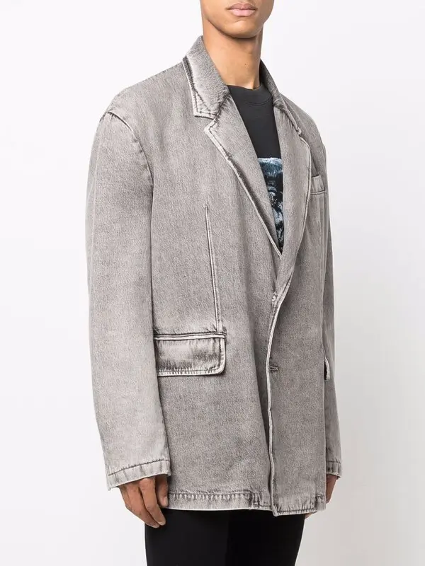 DIESEL® Cotton Washed Denim Blazer