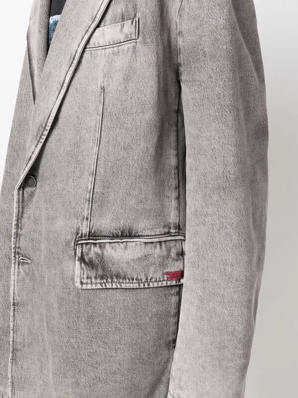 DIESEL® Cotton Washed Denim Blazer