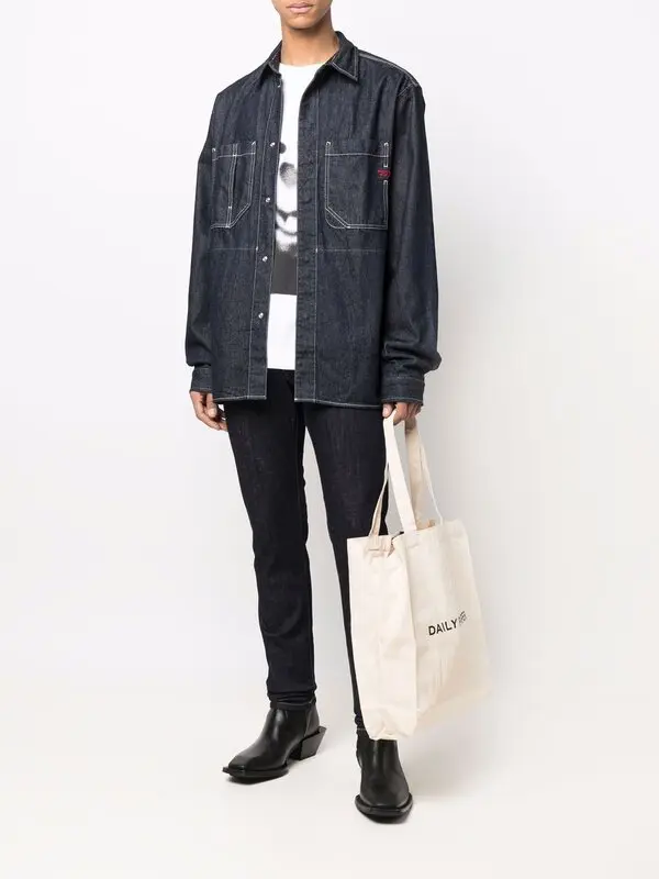 DIESEL® D-hor Denim Work Shirt - Blue