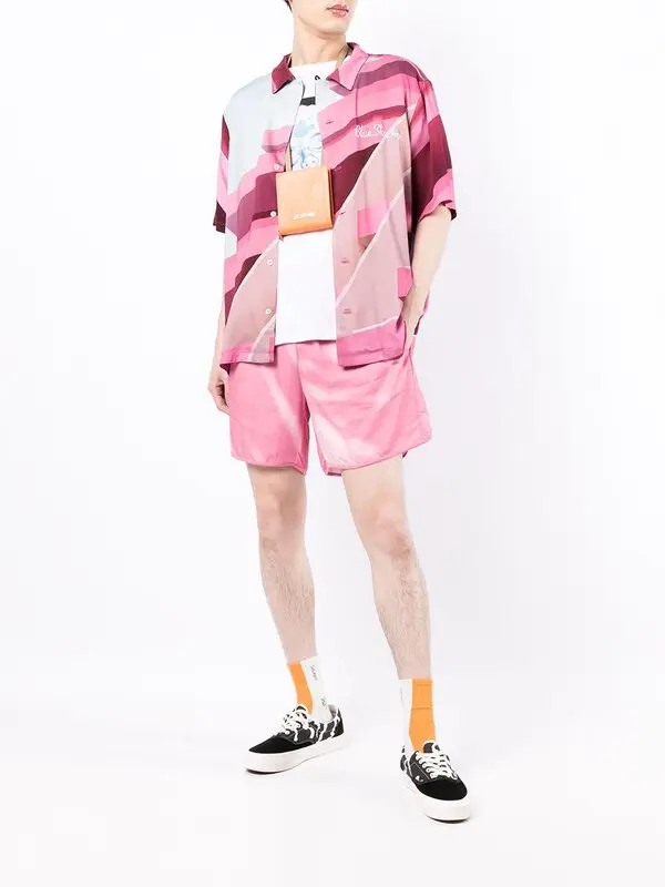 BLUE SKY INN Washed-print Elasticated Shorts
