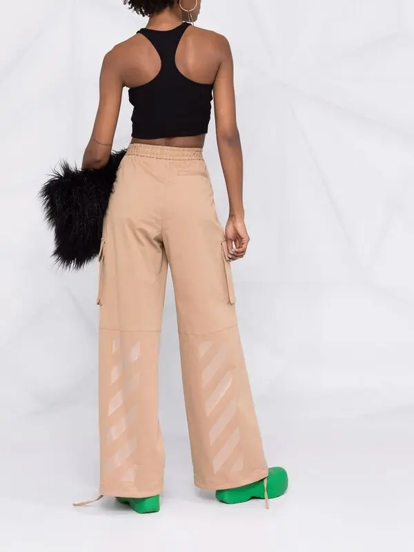 Off-White Diag-stripe Print Cargo Trousers