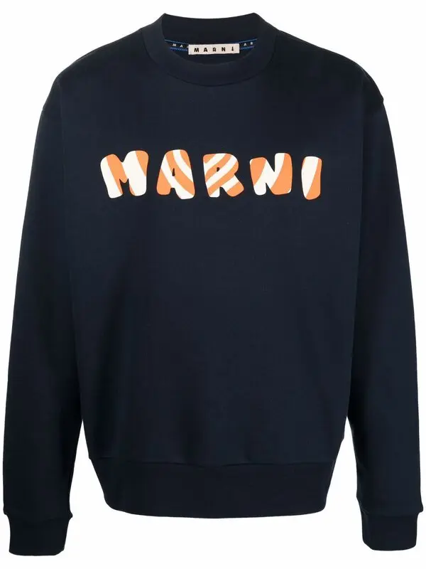 Marni Logo-embroidered Sweatshirt - Blue