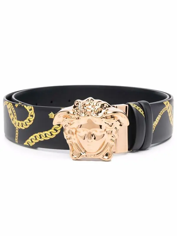 Versace Medusa Buckle Belt - Black