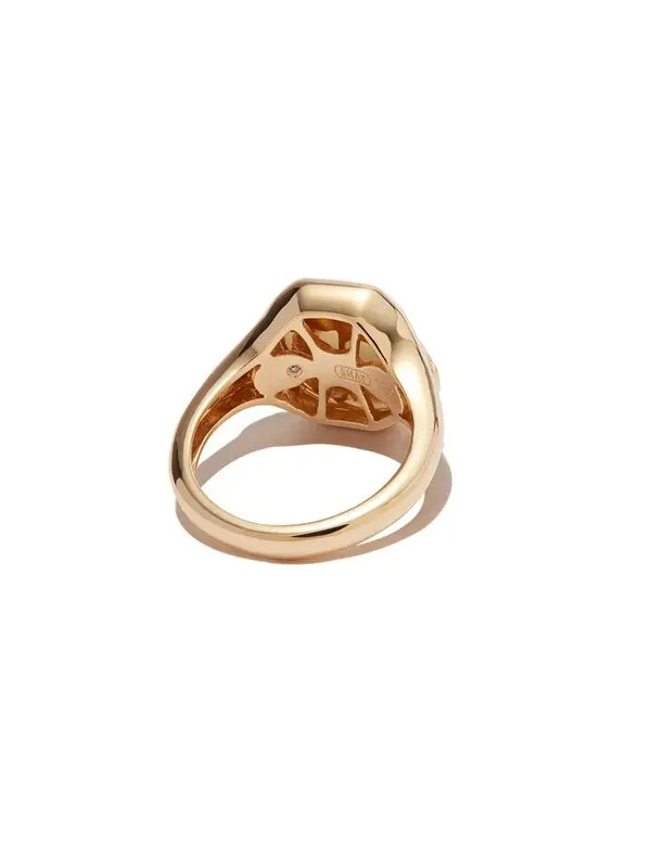 Shay 18k Yellow Taurus Diamond Signet Ring - Gold