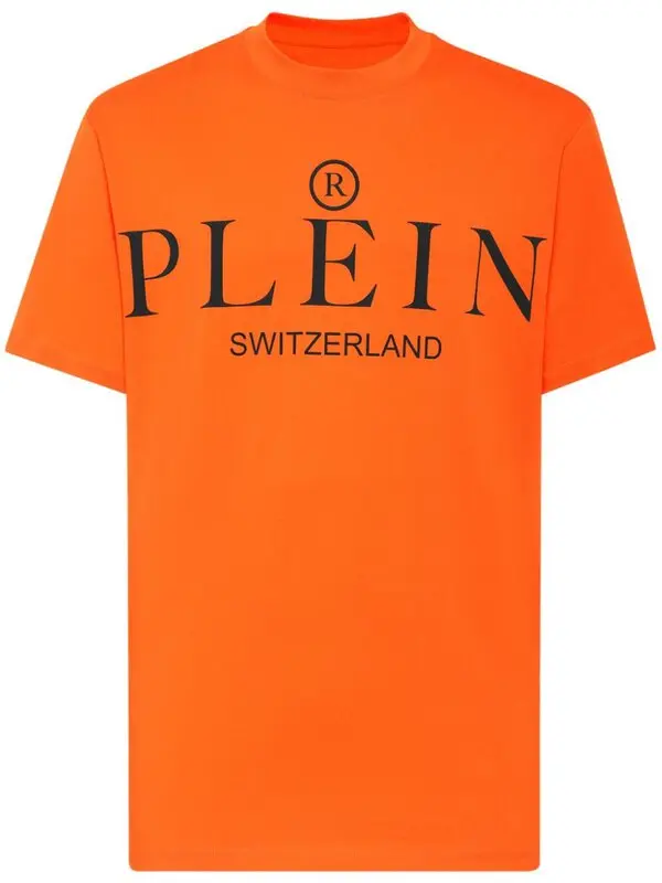 Philipp Plein Logo Print T-shirt - Orange