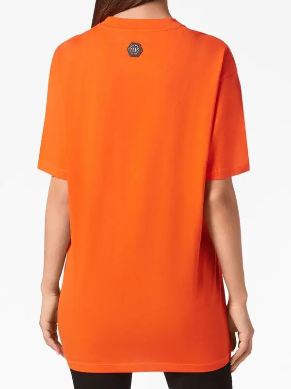 Philipp Plein Logo Print T-shirt - Orange